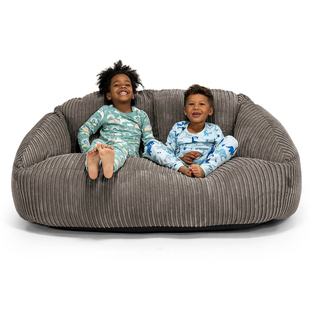 Canapé Pouf Géant Bubble pour Enfants Côtelé Anthracite Canapé Pouf ...